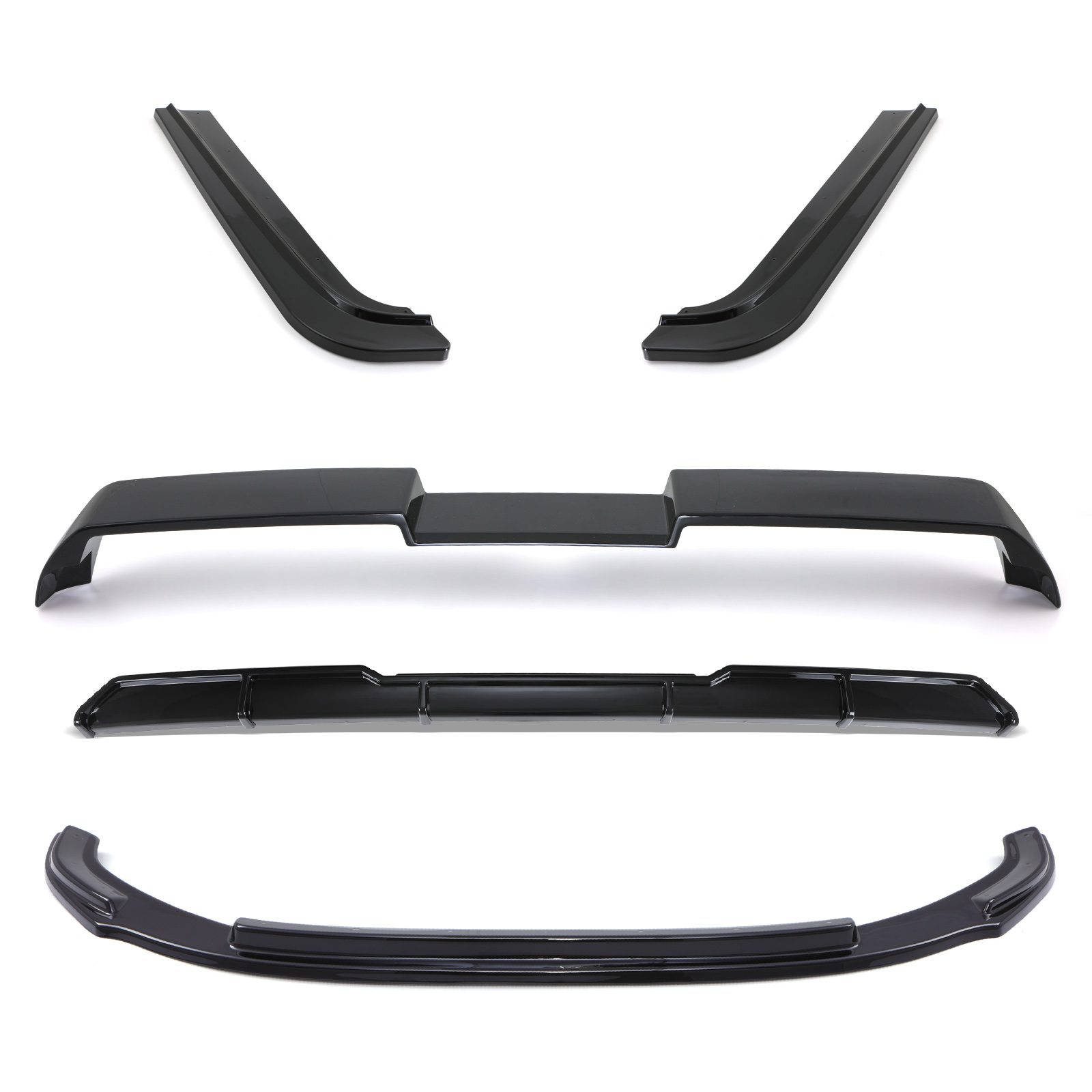Gloss Black Aero Lowline Body Kit For VW Transporter T6 T6.1 Tailgate ...