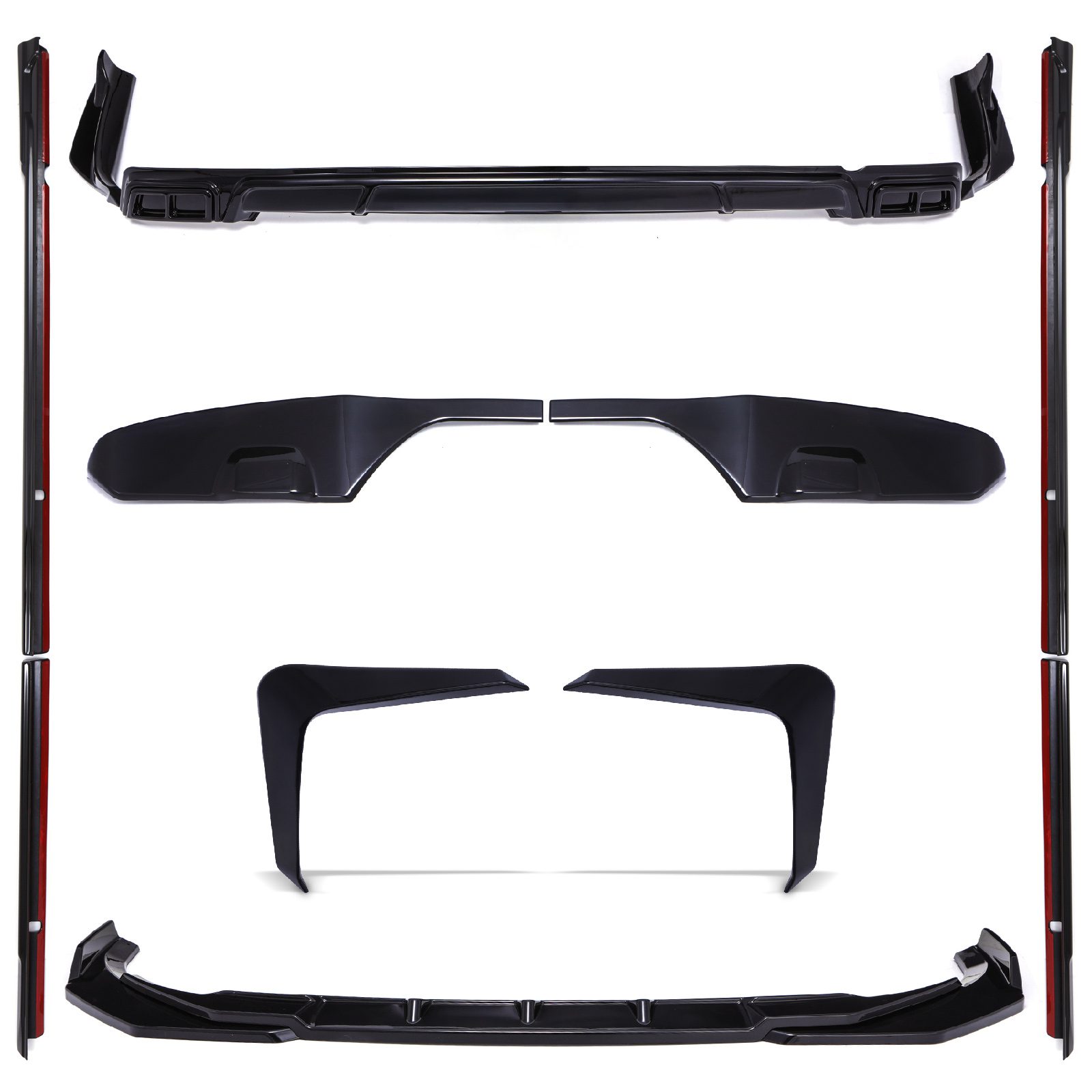 Gloss Black Lowline Aero Kit For Ford Transit Custom MK2 Barndoor SWB ...