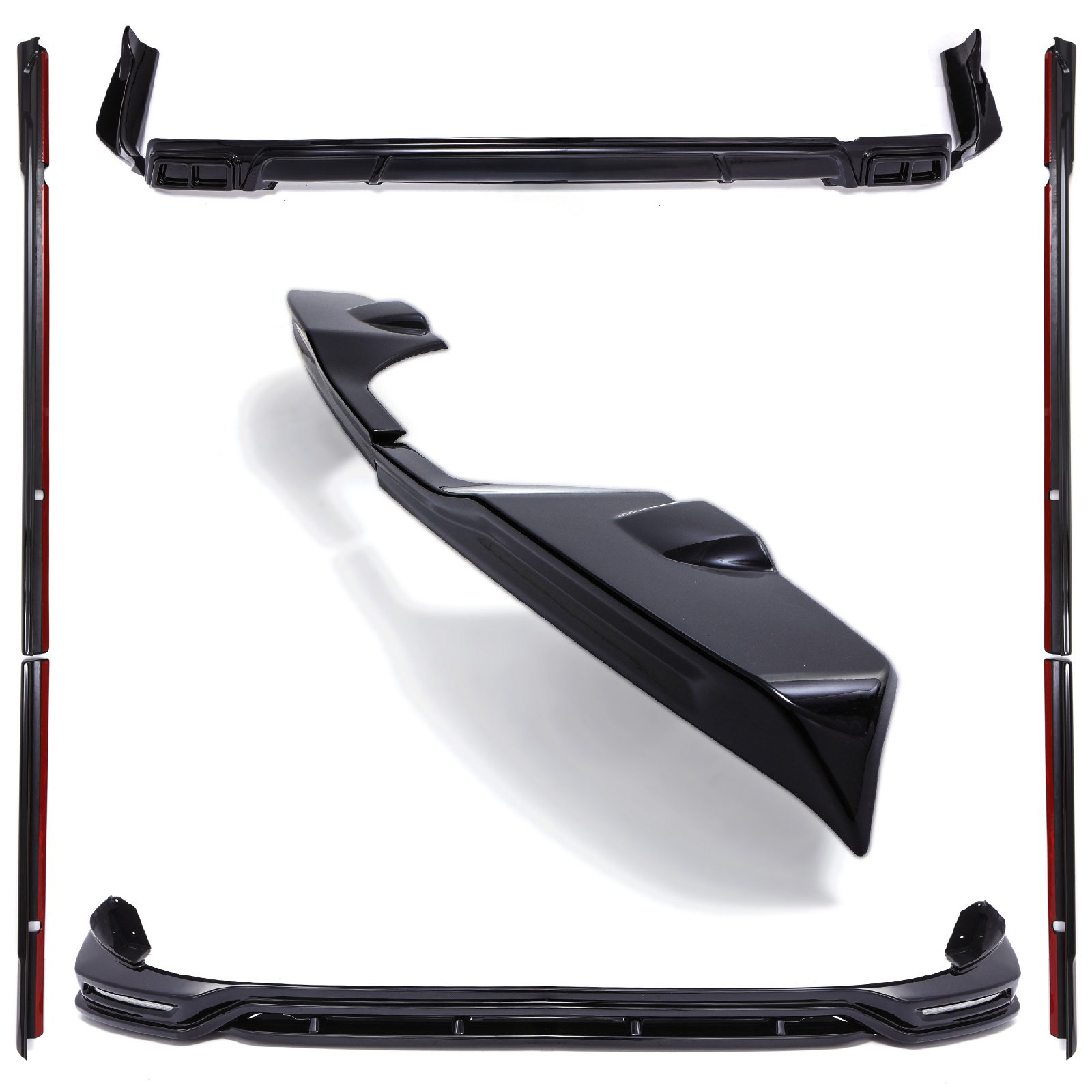 Gloss Black Lowline Aero Kit For Ford Transit Custom MK2 Barndoor LWB ...